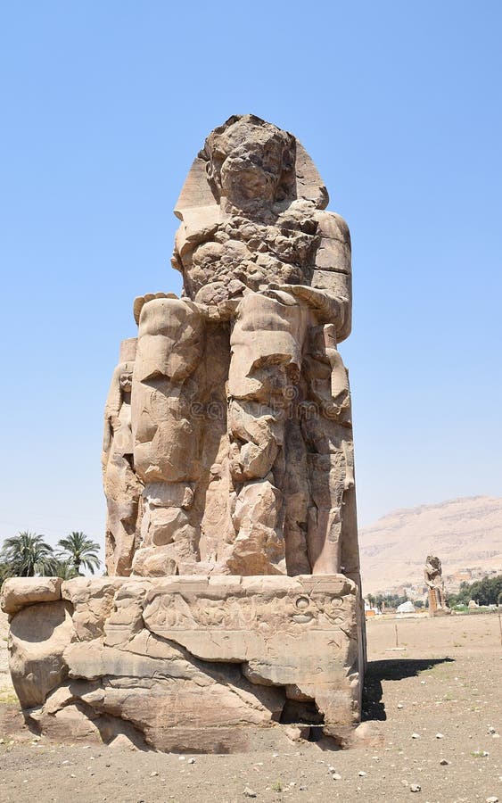 Colossi of Memnon in Egypt stock photo. Image of landmark - 272469506