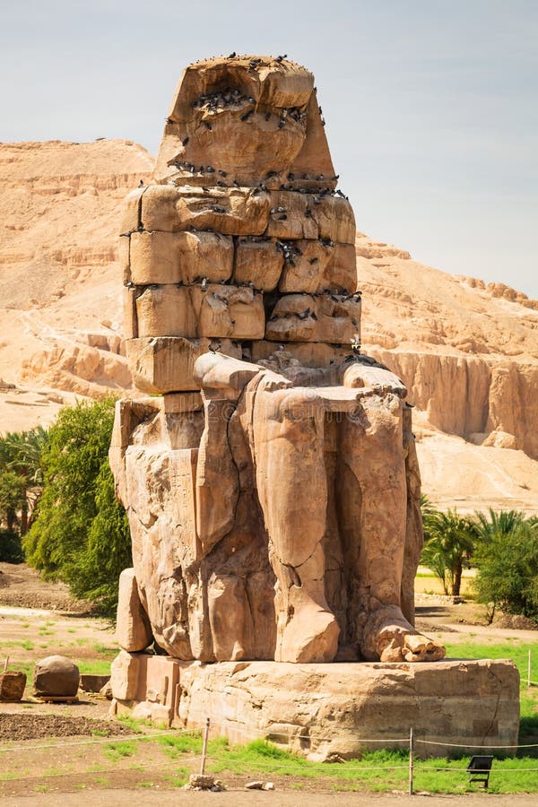 The Colossi of Memnon in Egypt Stock Photo - Image of historical, nile ...