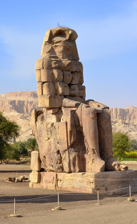 Colossi of Memnon in Thebes Stock Image - Image of colossi, travel: 3440773