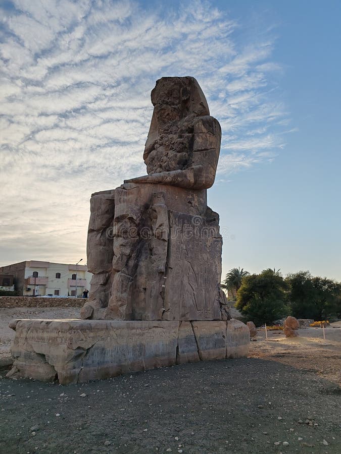 Colossi of Memnon stock image. Image of monolith, temple - 376018463