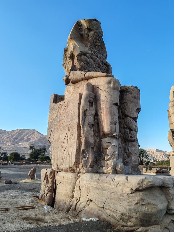 Colossi of Memnon. Luxor stock image. Image of monument - 376018631