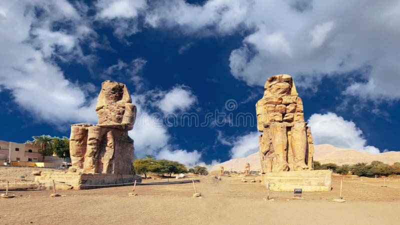 Colossi of Memnon, Two Massive Stone Statues Representing the Pharaoh ...