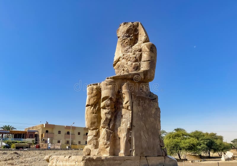 Colossi of Memnon, Two Massive Stone Statues Representing the Pharaoh ...
