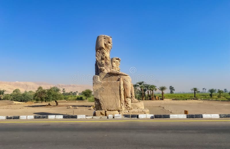 Colossi of Memnon, Two Massive Stone Statues Representing the Pharaoh ...