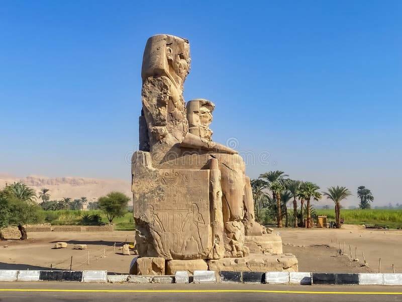 Colossi of Memnon, Two Massive Stone Statues Representing the Pharaoh ...