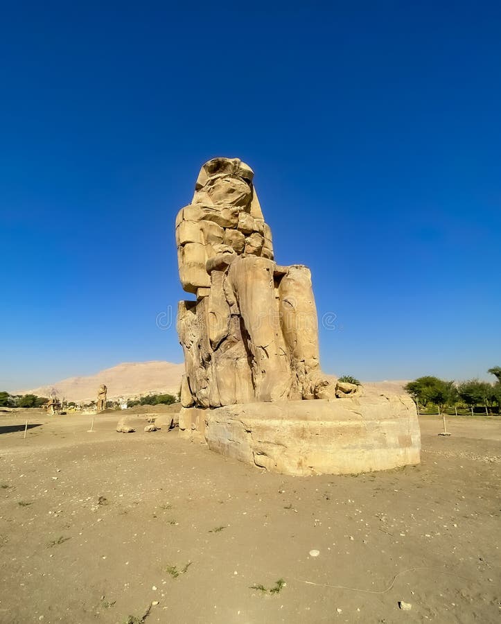 Colossi of Memnon, Two Massive Stone Statues Representing the Pharaoh ...