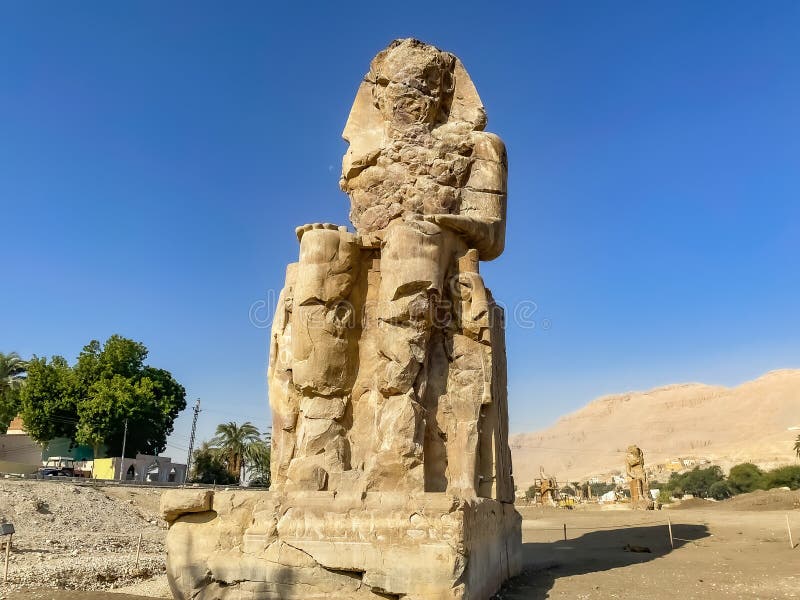 Colossi of Memnon, Two Massive Stone Statues Representing the Pharaoh ...