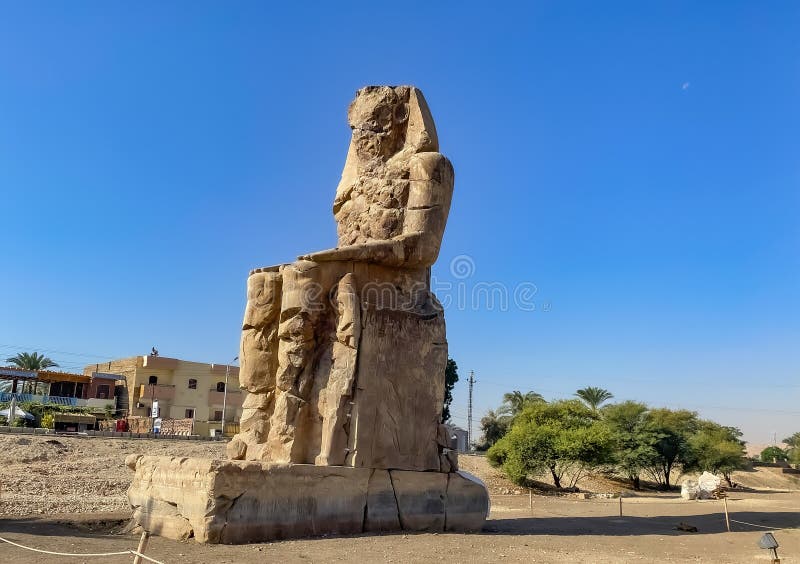 Colossi of Memnon, Two Massive Stone Statues Representing the Pharaoh ...