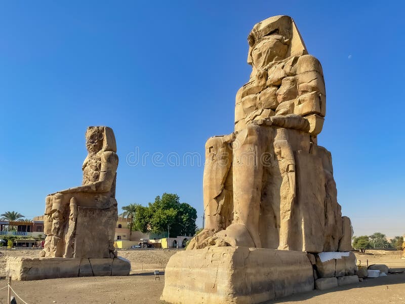 Colossi of Memnon, Two Massive Stone Statues Representing the Pharaoh ...