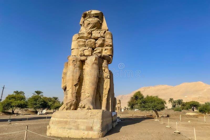 Colossi of Memnon, Two Massive Stone Statues Representing the Pharaoh ...