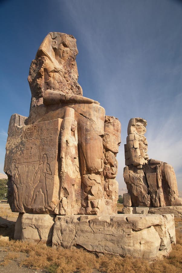 Colossus of Memnon, Egypt stock image. Image of monolithic - 5695783