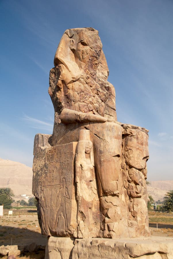 Colossus of Memnon stock photo. Image of ancient, egypt - 4152486