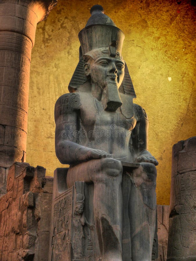 Colossus of Ramses II in the Luxor Temple (Egypt) Stock Photo - Image ...