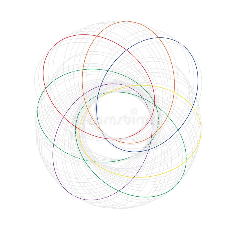 Colour abstract circle stock vector. Illustration of spirograph - 134225013