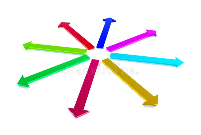 Arrows outside stock illustration. Illustration of competition - 352970698