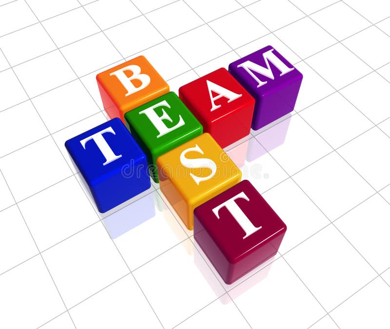 Best Team - Letters and Block Stock Illustration - Illustration of ...