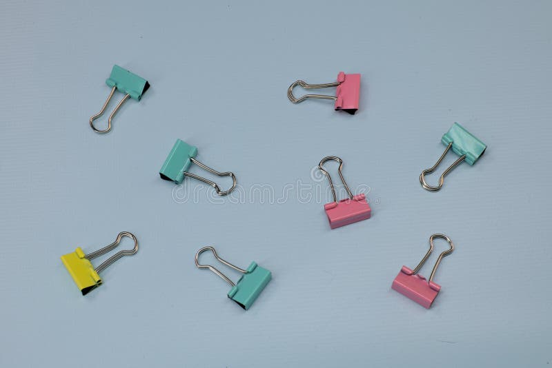 Colour Binder Clips Frame Round Old Paper Stock Image - Image of frame ...