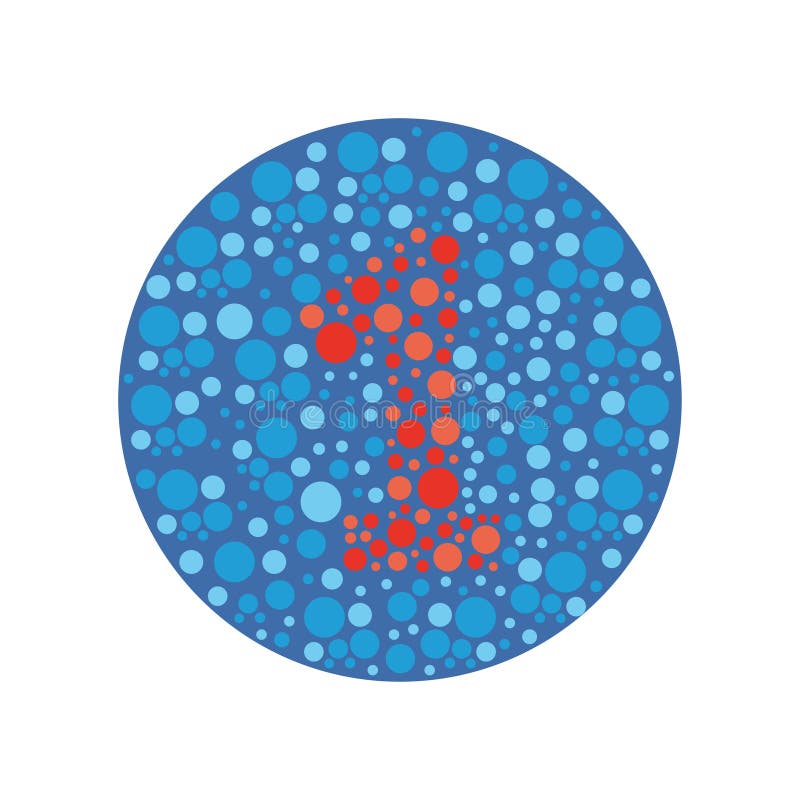 Colour blindness test stock vector. Illustration of optical - 330471415