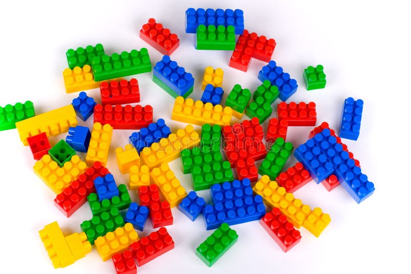 Colorful Lego Building Blocks Stock Image - Image of teamwork, blue ...