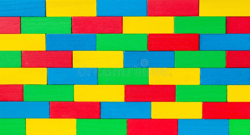 Colour Blocks Wood Background. Education Game Backdrop Stock Image ...