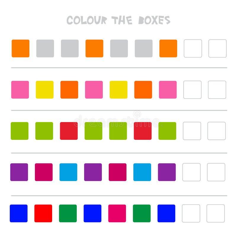 Colour the Boxes. Educational Game What Comes Next of Education ...