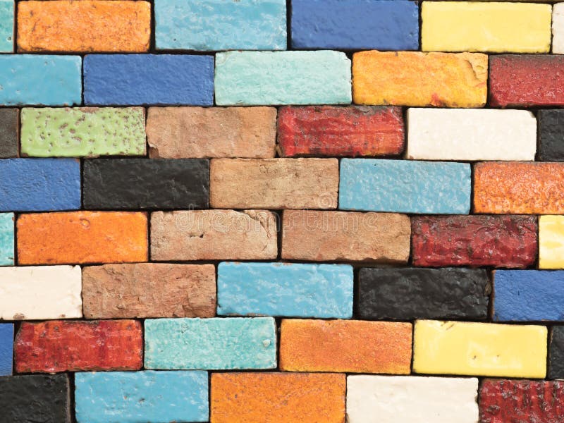 Colour brick wall stock photo. Image of multicolor, construction - 72216458