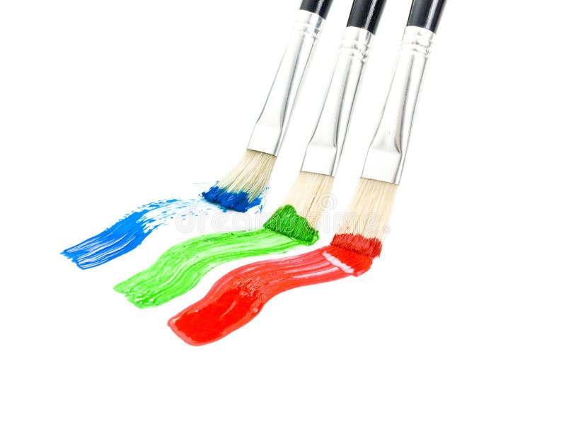 Colour brushes stock image. Image of artistic, mess, drop - 14406885