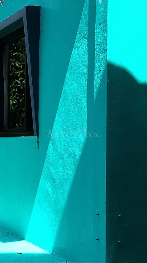 The Colour of a Building Contrasting with Sunlight and Shadow Stock ...