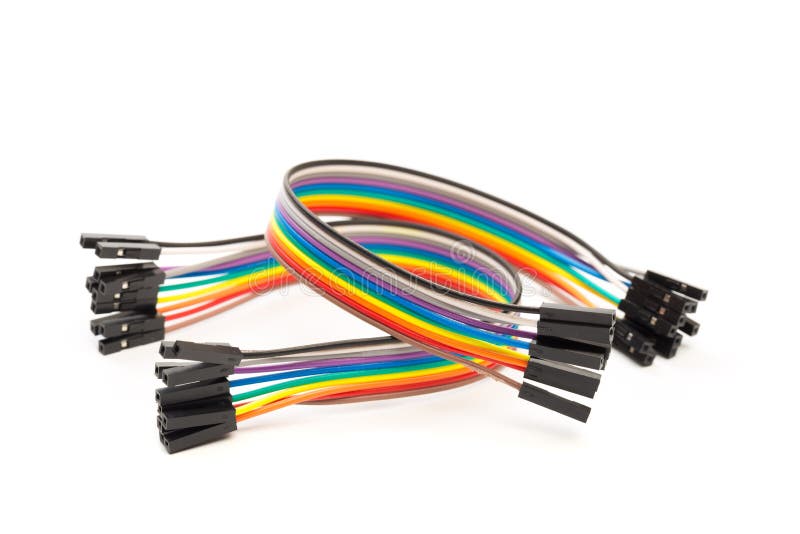 Colour Cable Bus Isolated on White Stock Image - Image of electrical ...