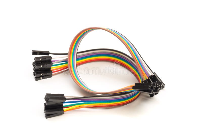 Colour Cable Bus Isolated on White Stock Image - Image of equipment ...