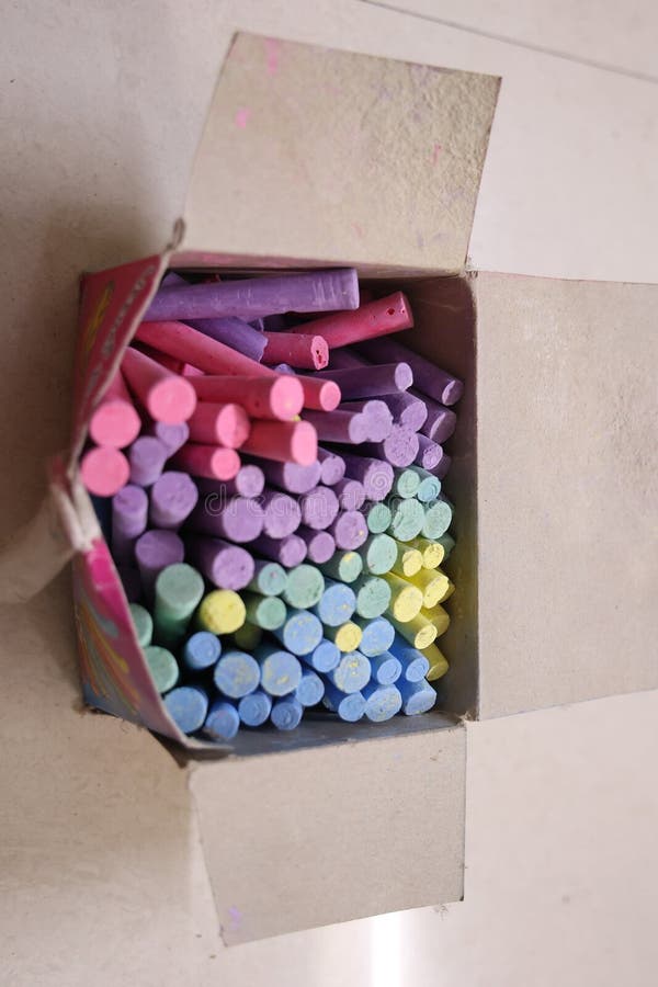 Colour Chalk Piece on the Floor Stock Photo - Image of closeup ...