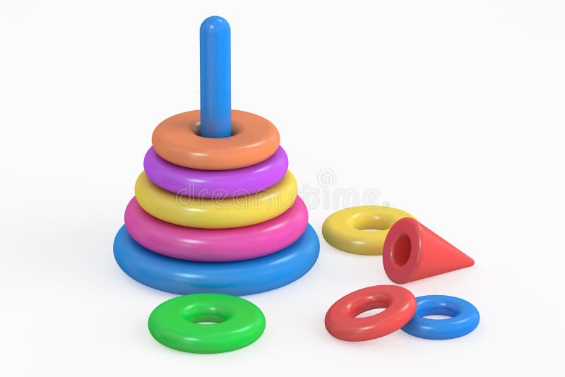 Pyramid with Color Levels, Pyramid Chart. 3d Rendering Stock ...