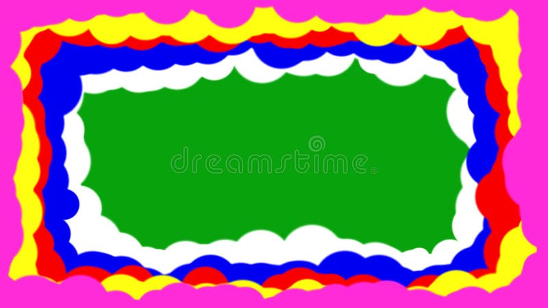 Colour Clouds Frame with Green Screen Background Stock Video - Video of ...