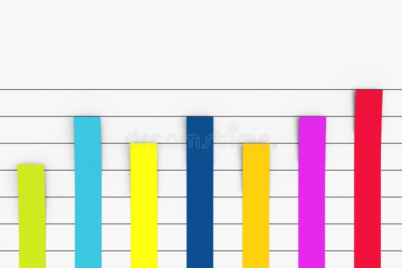 Colour Column Flat Graph Chart Infographics Paper Elements. 3d ...