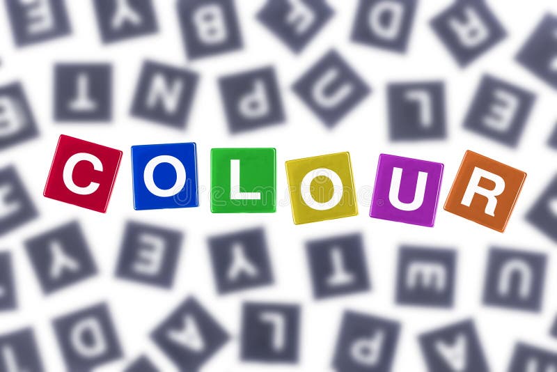 Colour Concept Coloured Word Against Grey Letters Stock Photo - Image ...