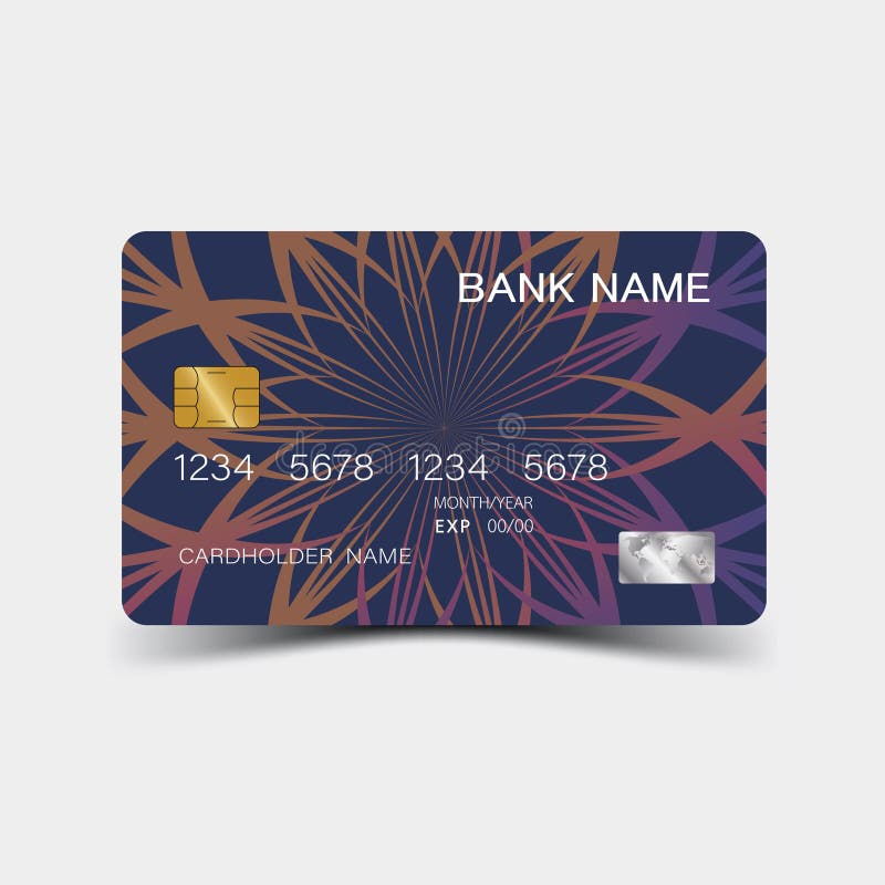 Colour Credit Card Design. and Inspiration from Abstract Stock Vector ...