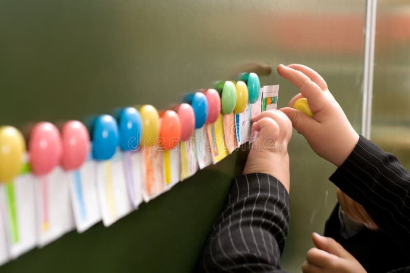 Colour decorative magnets. stock image. Image of metal - 7415013