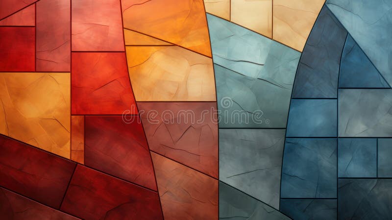 Colour Diagram Red Shades Geometric Pattern Stock Illustration ...