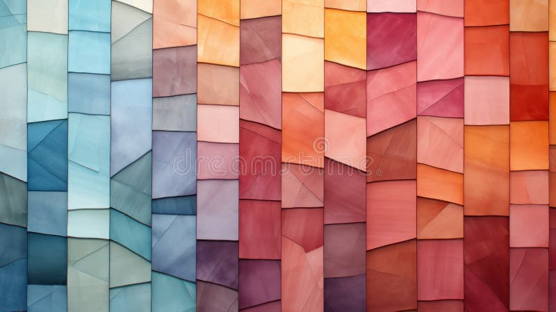Colour Diagram Red Shades Geometric Pattern Stock Illustration ...