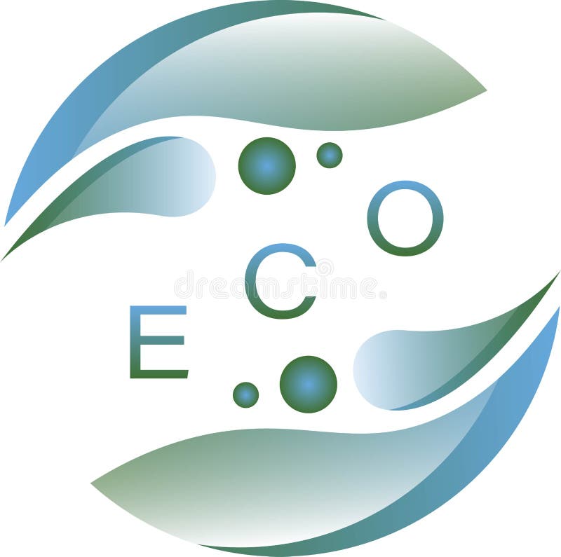 Colour eco sign badge stock illustration. Illustration of environment ...