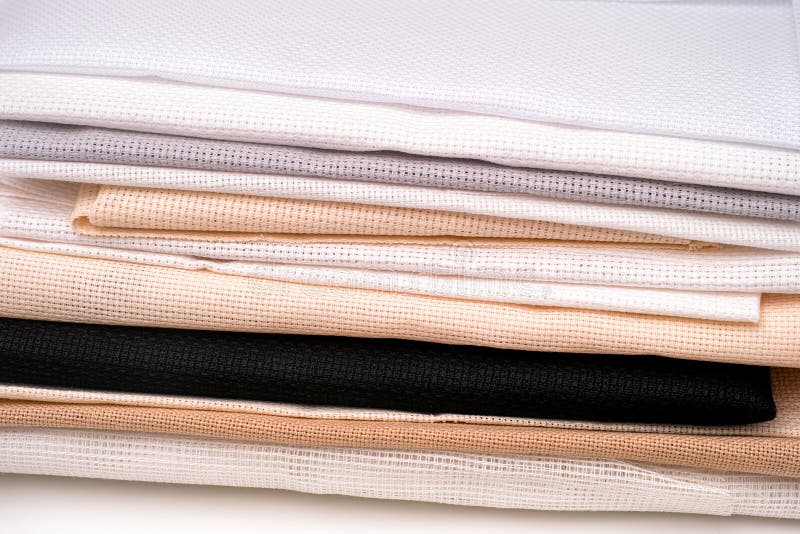 Colour Embroidery Canvas in Stack Stock Image - Image of crossstitch ...