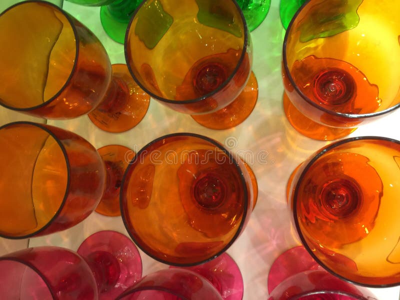 Colour empty glasses stock image. Image of glasses, sell - 66566317