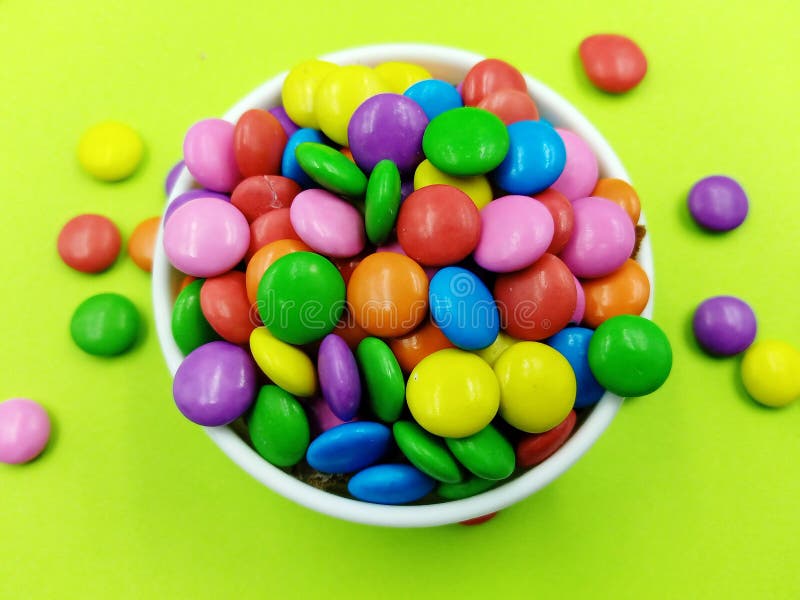 Colour Ful Chocolate Candy Gems Stock Image - Image of objects ...