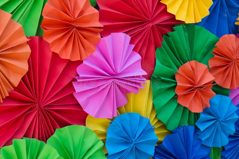 Colour Full Paper Folded Make for Abstract Background Stock Photo ...
