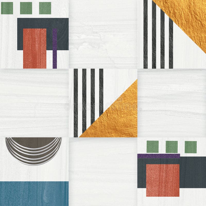 Colour Full Wall Tile Design Most Colourful Stock Illustration ...