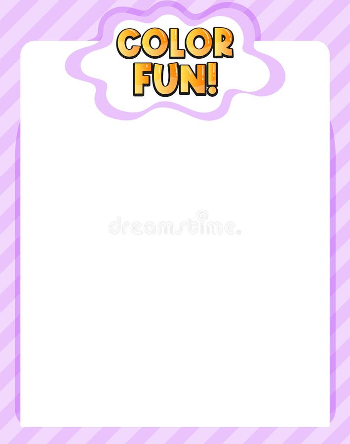 Colour Fun Border Template Background Stock Vector - Illustration of ...