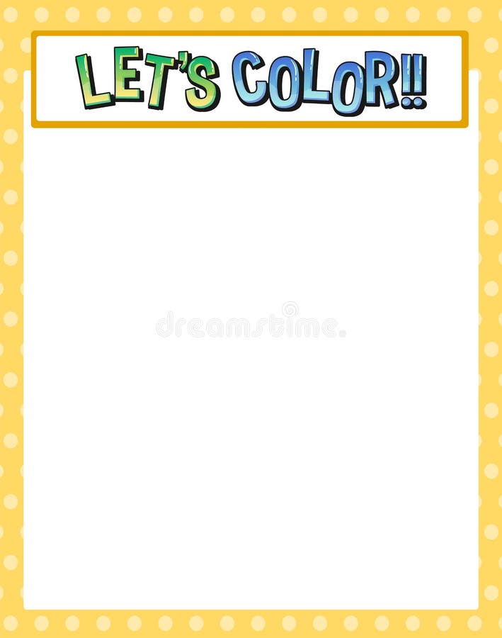 Colour Fun Border Template Background Stock Vector - Illustration of ...