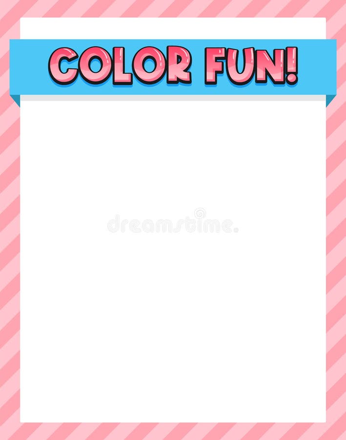 Colour Fun Border Template Background Stock Vector - Illustration of ...