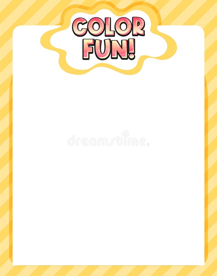 Colour Fun Border Template Background Stock Vector - Illustration of ...