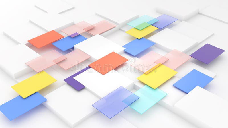 Colour Glass Technology Square Shape,science and Technology Concept,3d ...